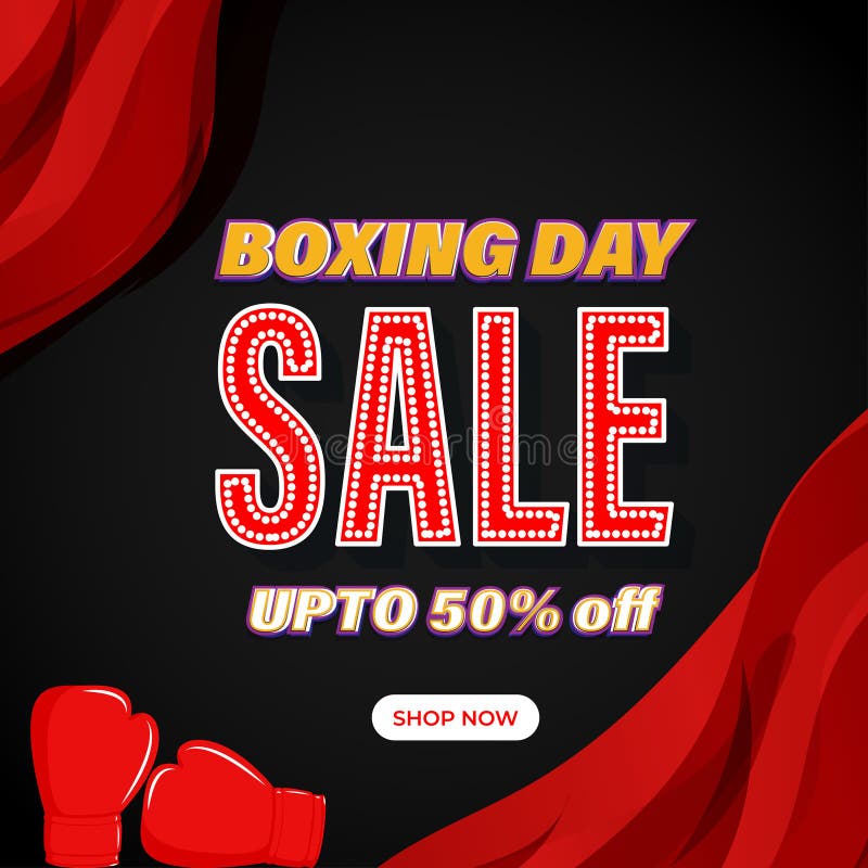 Vector Illustration for Boxing Day Offer Sale Banner Stock Illustration ...