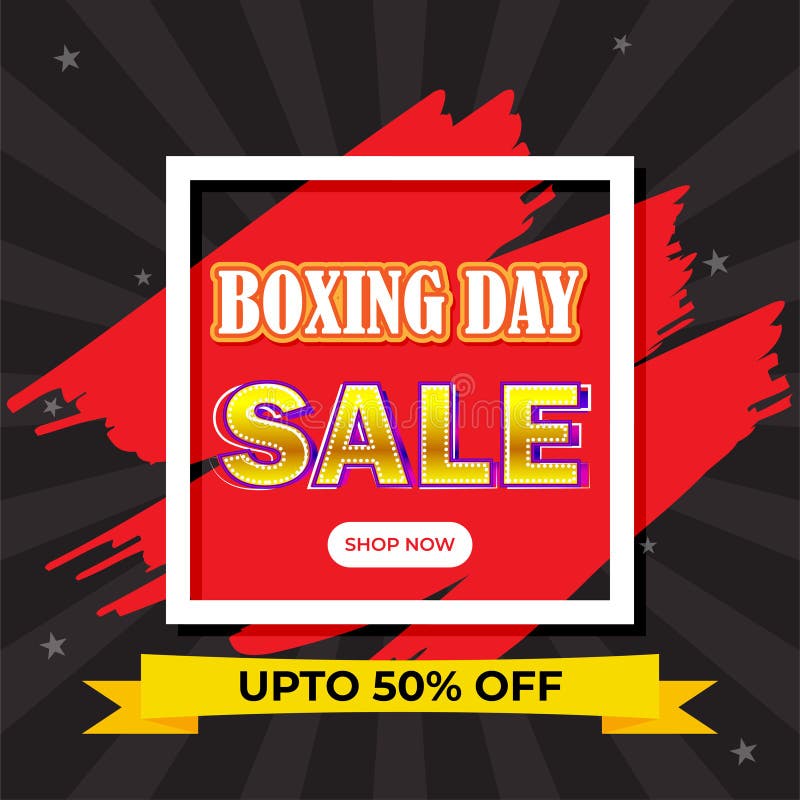 Vector Illustration for Boxing Day Offer Sale Banner Stock Vector ...