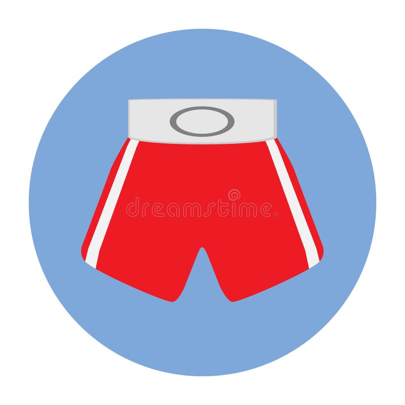 Vector Illustration Boxing Shorts Stock Vector - Illustration of front ...