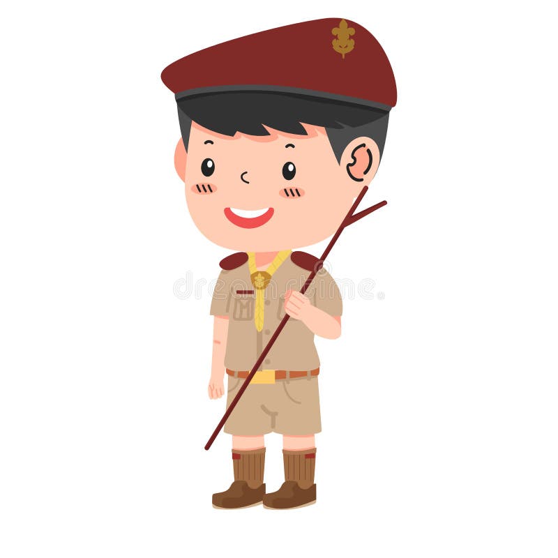 Vector Illustration of Boy Scout Thai Stock Vector - Illustration of ...