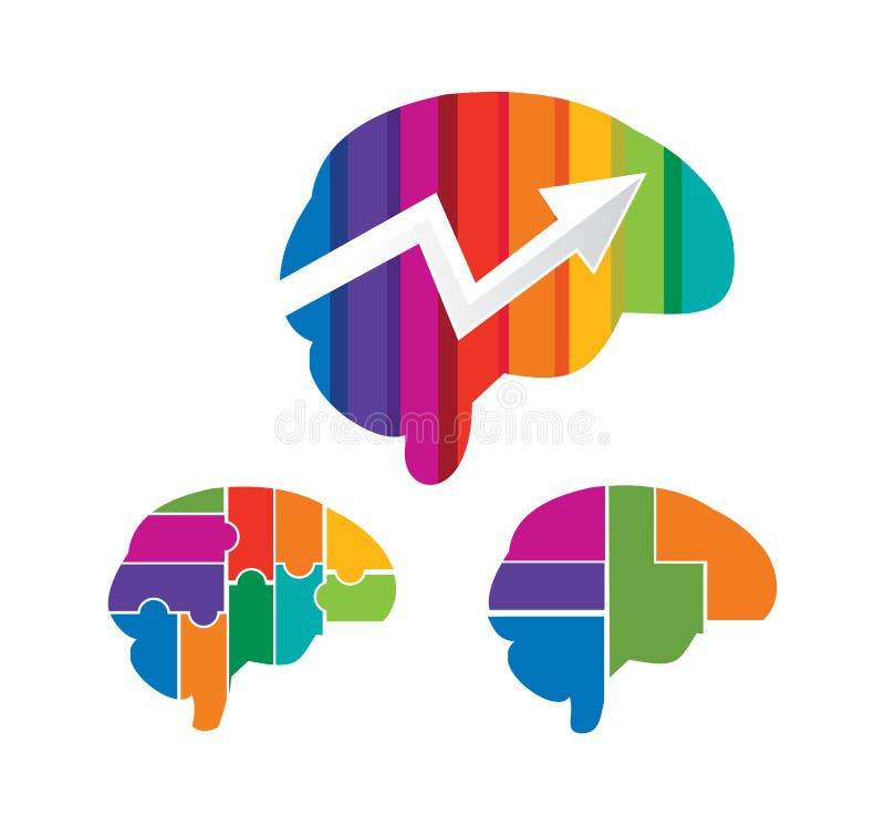 Brain Multicolor Vector Sign Stock Vector - Illustration of imagination ...