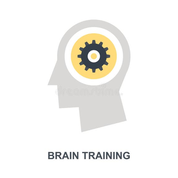Brain Training Icon Concept Stock Vector - Illustration of imagination ...