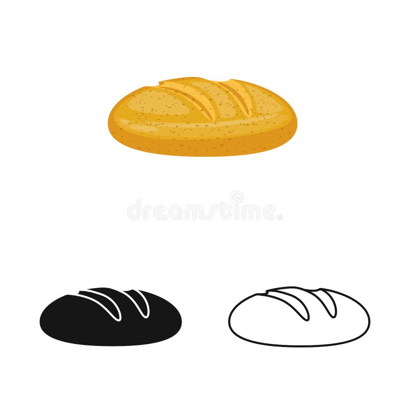 Vector Illustration of Bread and Loaf Logo. Collection of Bread and ...