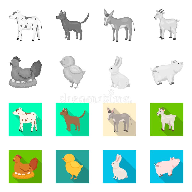 Vector Illustration of Breeding and Kitchen Sign. Set of Breeding and ...