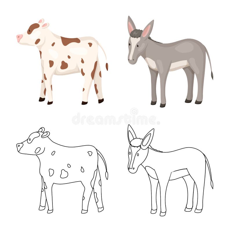 Vector Design of Breeding and Kitchen Symbol. Collection of Breeding ...