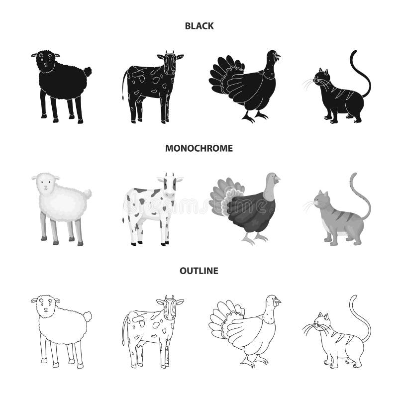 Vector Design of Breeding and Kitchen Icon. Set of Breeding and Organic ...