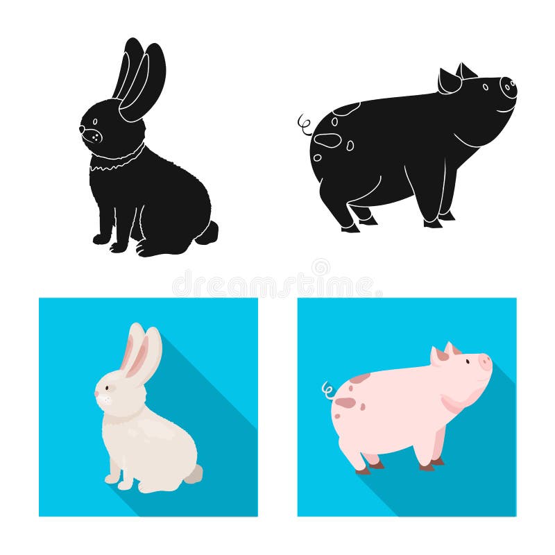 Vector Illustration of Breeding and Kitchen Symbol. Set of Breeding and ...