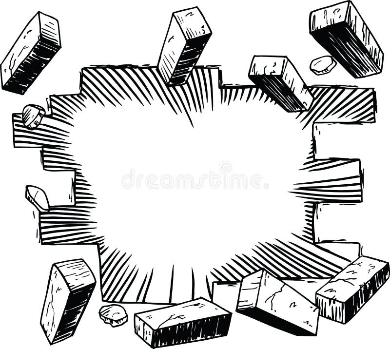 Exploding Wall Stock Illustrations – 2,162 Exploding Wall Stock ...