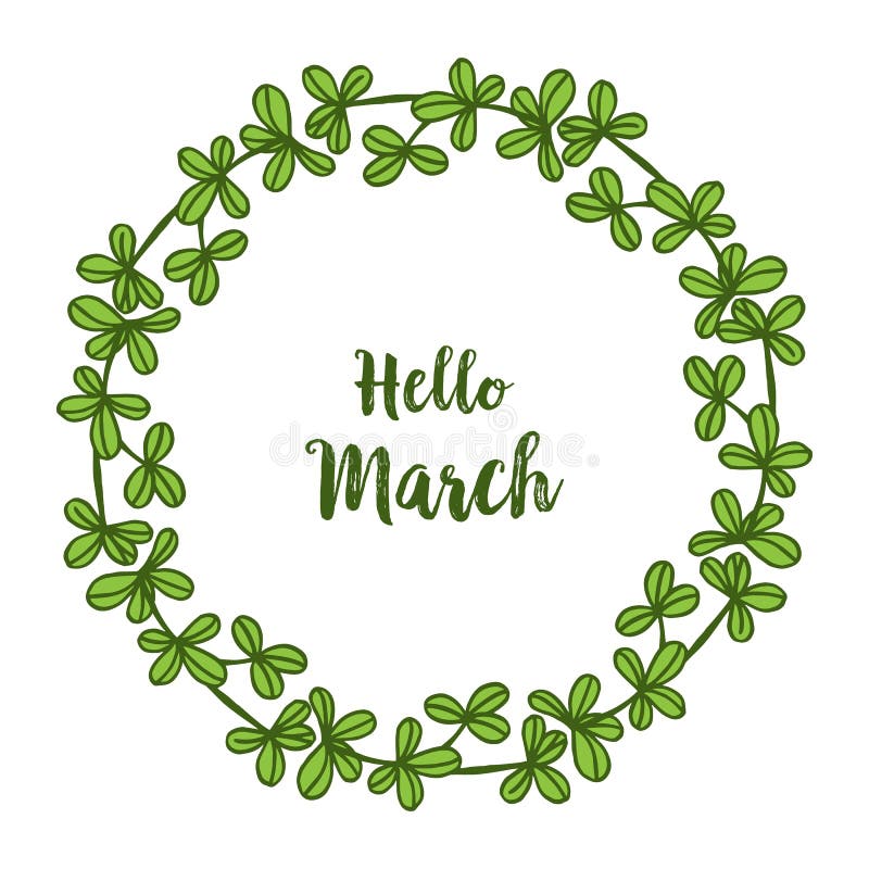 Vector Illustration Bright Flowers Frame for Invitation Hello March ...