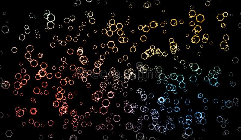 Vector Illustration. Bright Glowing Particles of Different Colors on a ...