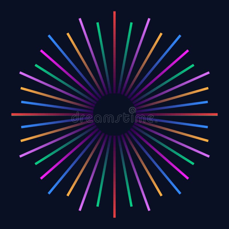 Vector Illustration Bright Sunburst Colorful Style Stock Vector ...