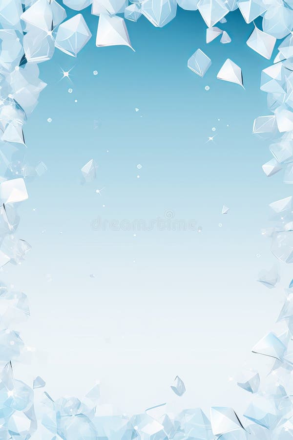Vector Illustration of a Broken Ice Frame with Space for Text Stock ...