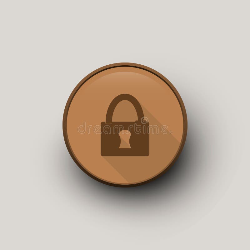 Circle with lock stock vector. Illustration of safety - 95555210