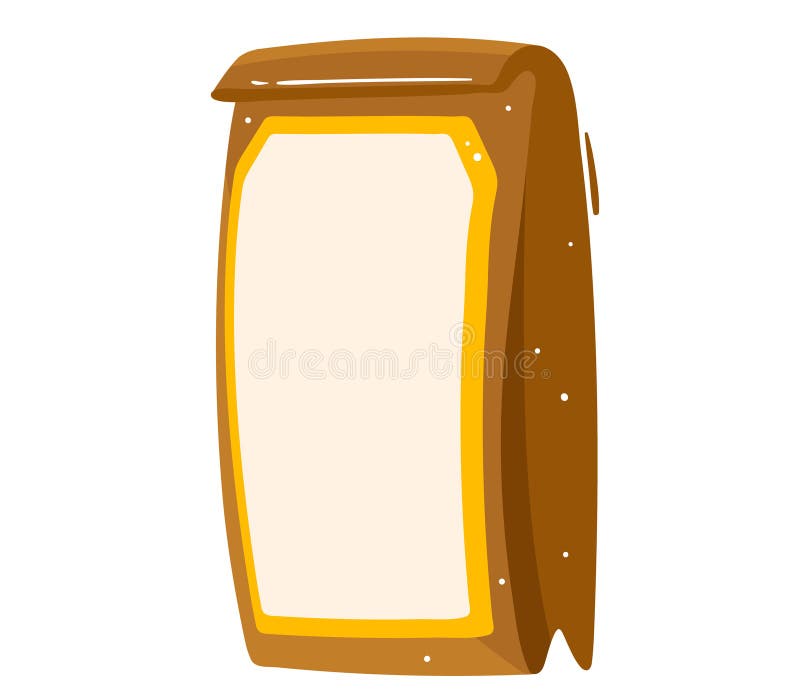 Vector Illustration of a Brown Empty Cartoon Chocolate Bar Wrapper with ...