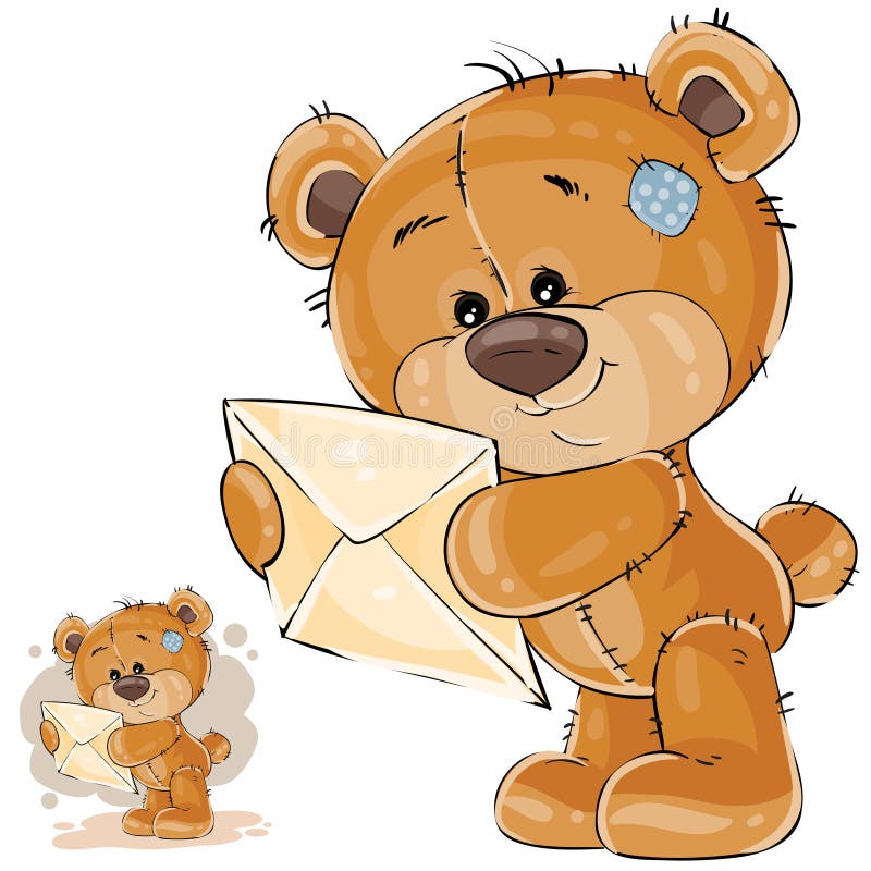 Teddy Bear Writing Love Letter Stock Illustrations – 50 Teddy Bear ...