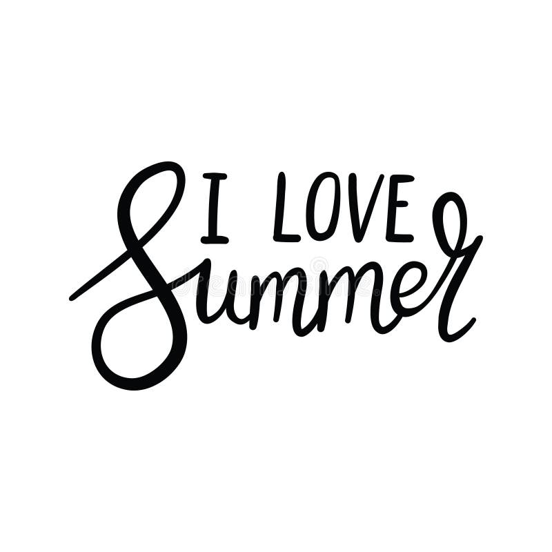 Summer Lettering Design Set - Hand Drawn Vector. Stock Vector ...