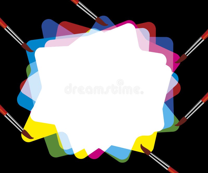 Brushes Conversation. Color Talk Bubbles from Each One Stock Vector ...