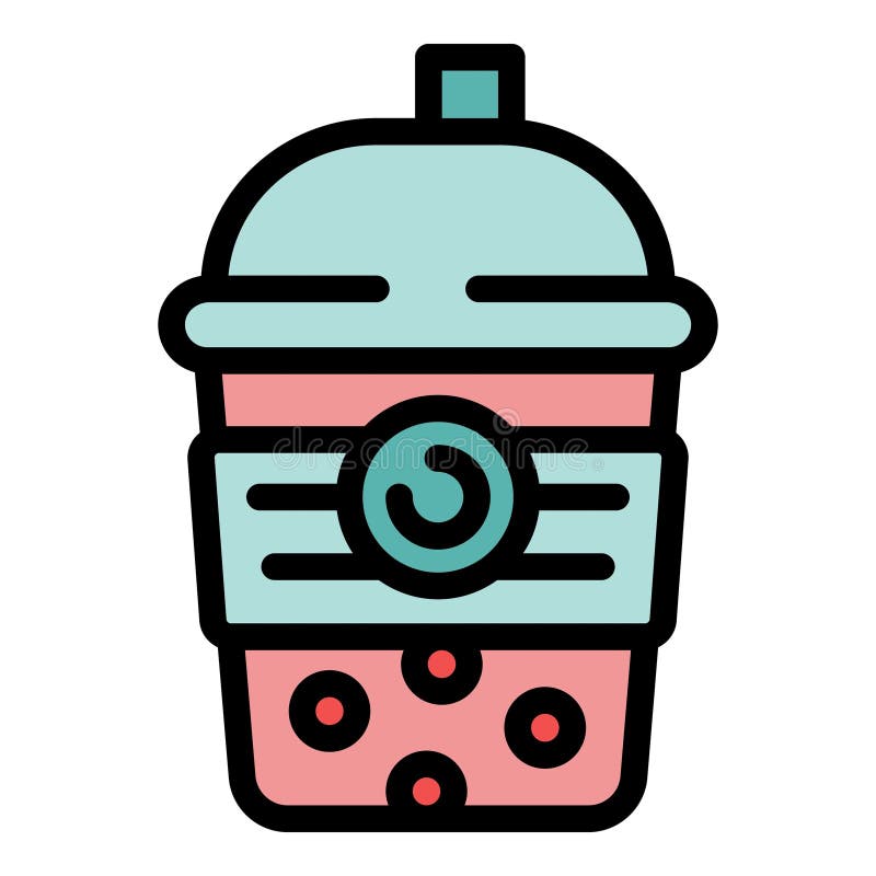 Bubble Tea Cup with Boba Tapioca Pearls Showing through Plastic Lid ...