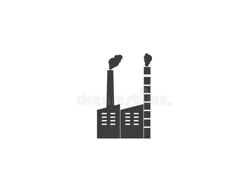 Building, Factory, Industry Icon on White Background. Vector ...