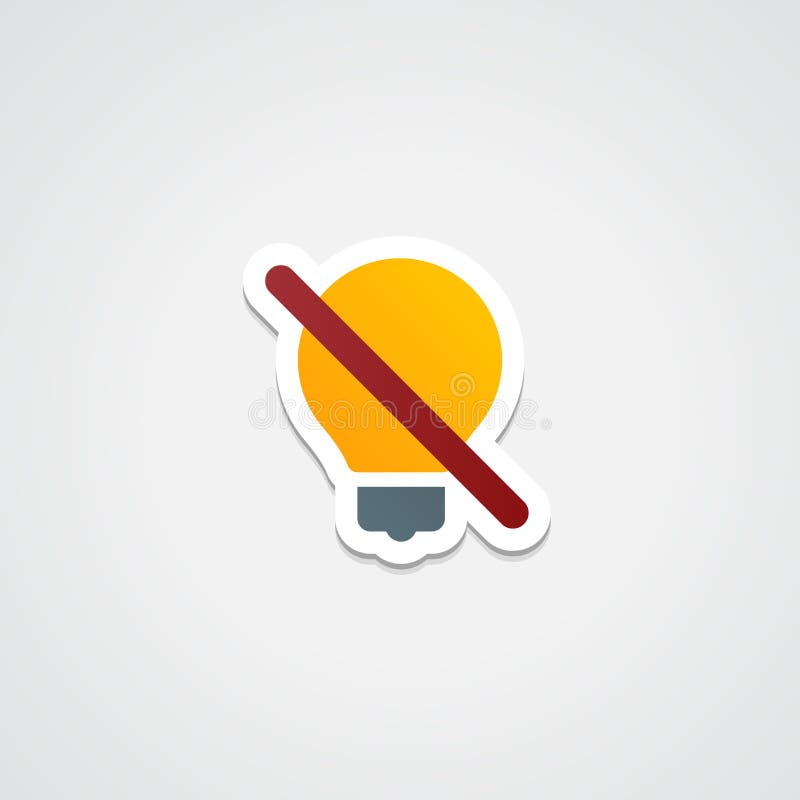 Bulb off Sticker Icon stock illustration. Illustration of sticker ...