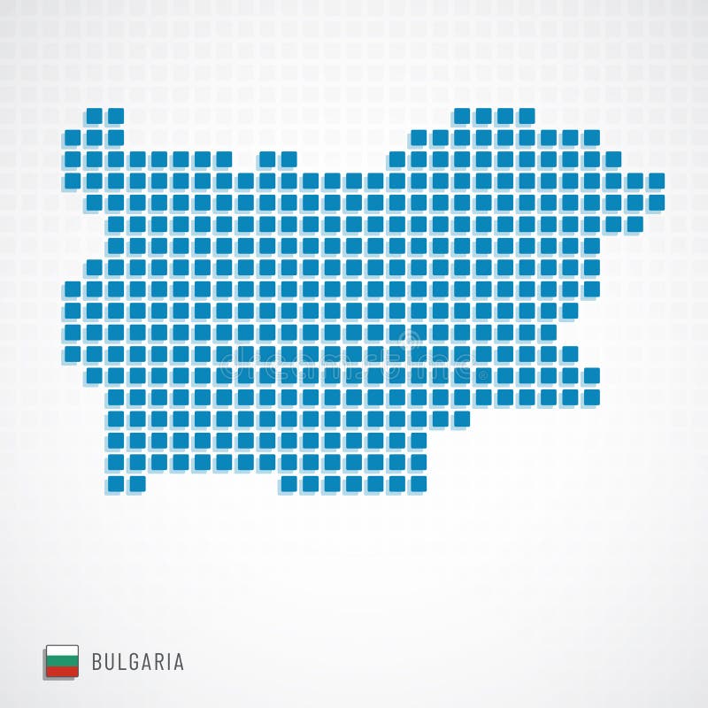 Bulgaria map and flag icon stock vector. Illustration of logo - 113070271