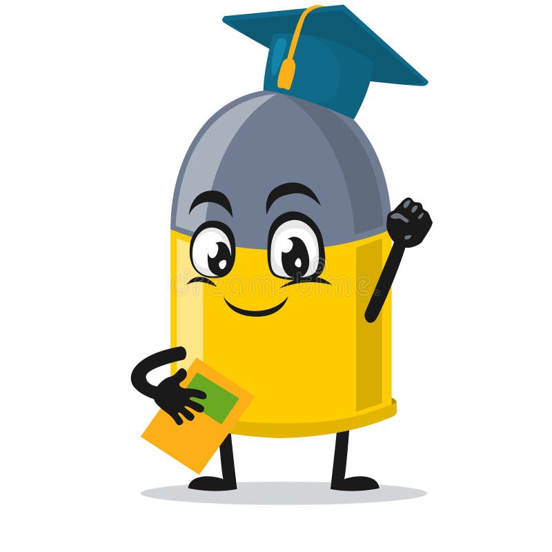 Vector Illustration of Bullet Mascot or Character Stock Photo ...