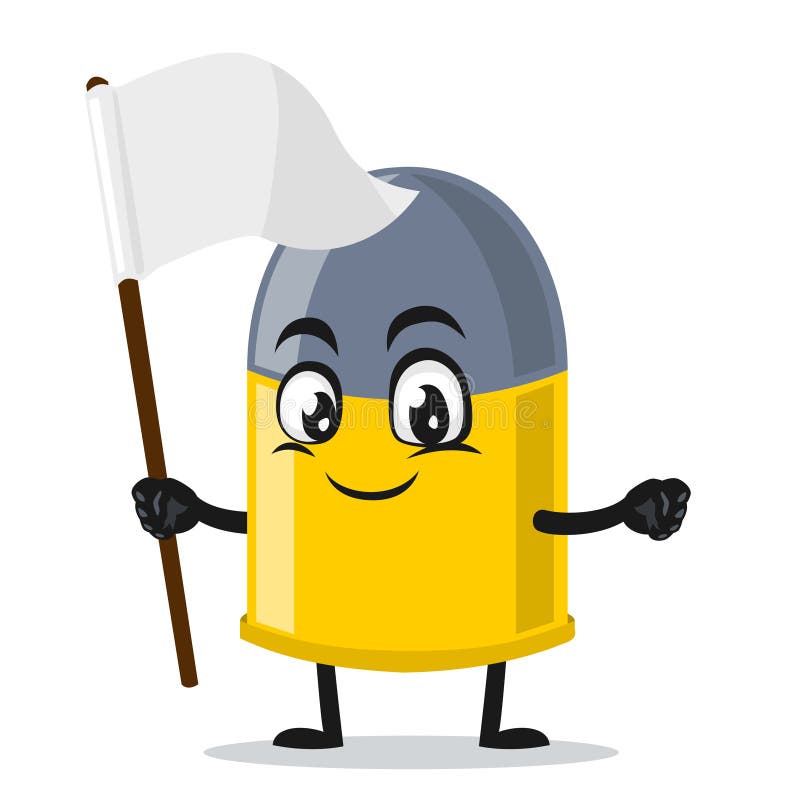 Vector Illustration of Bullet Mascot or Character Stock Photo ...