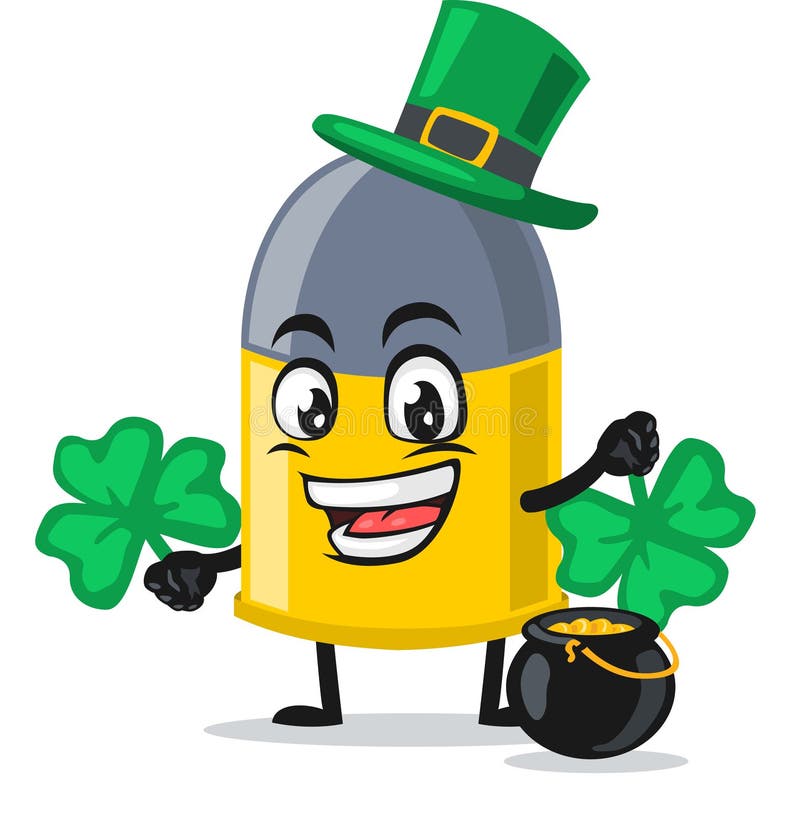 Vector Illustration of Bullet Mascot or Character Stock Photo ...