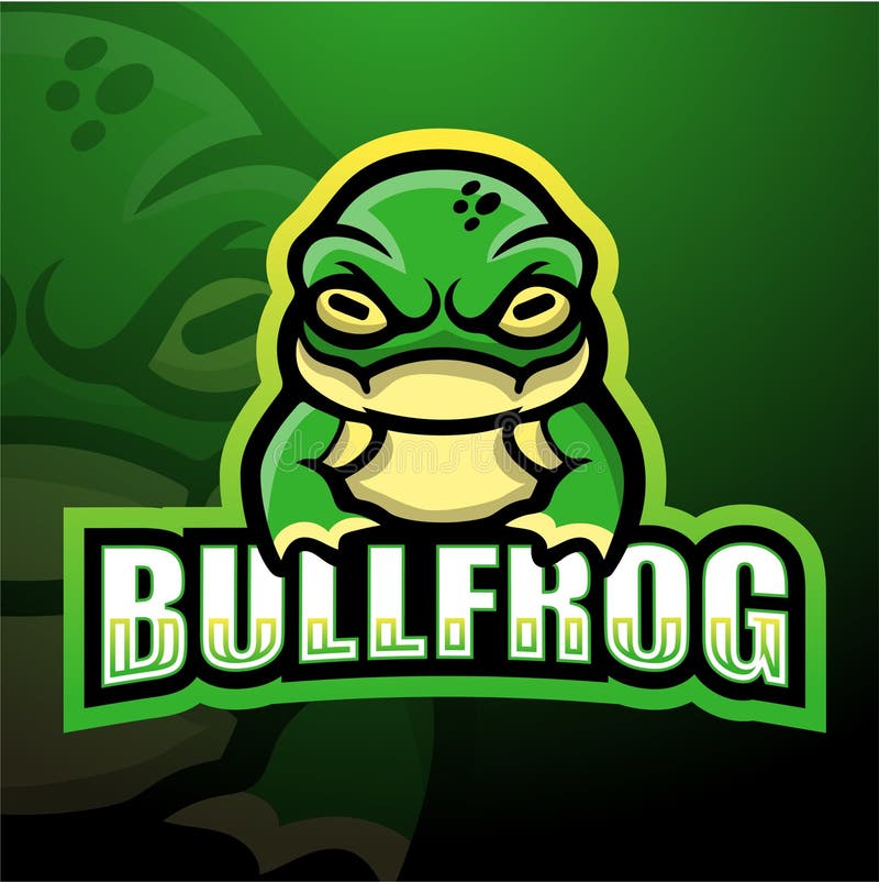 Bullfrog Mascot Esport Logo Design Stock Vector - Illustration of badge ...