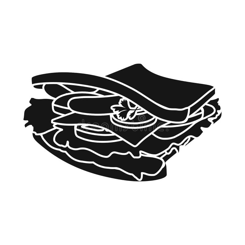 Vector Design of Burger and Bread Sign. Web Element of Burger and Ham ...