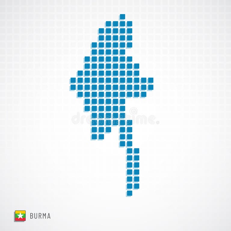 Burma map and flag icon stock vector. Illustration of nation - 117130237
