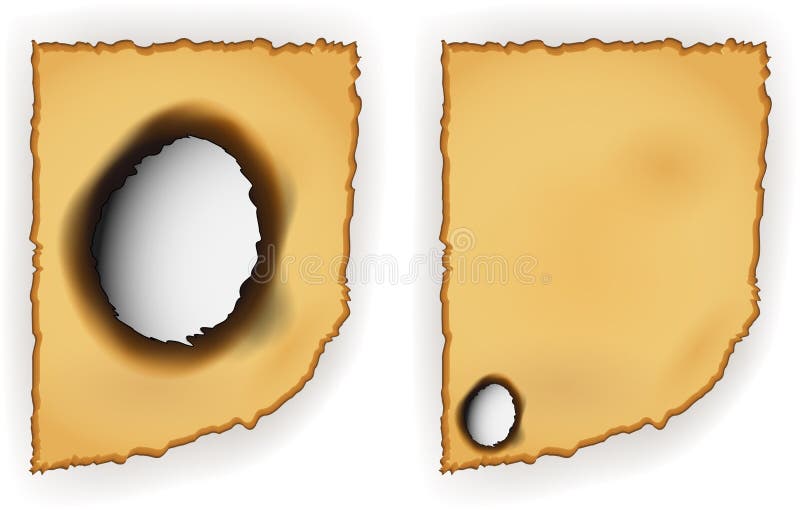 Vector Illustration of Burnt Paper. Stock Vector - Illustration of ...