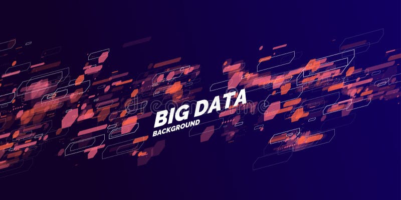 Vector Illustration of Business Analytics System. Big Data Poster Stock ...