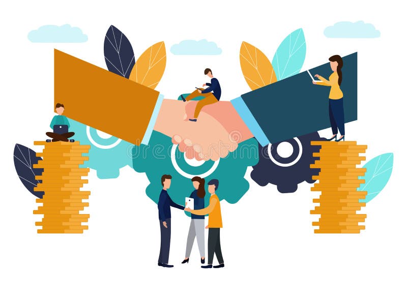 Vector Illustration, Business Concept, Agreement of the Parties ...