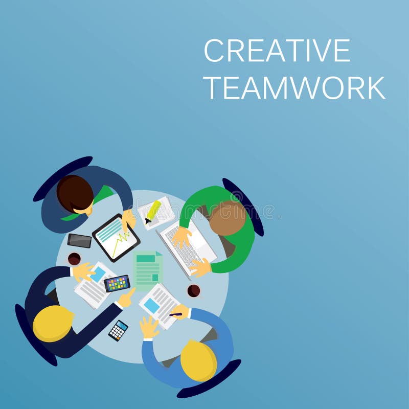 Business Creative Teamwork stock vector. Illustration of businessman ...