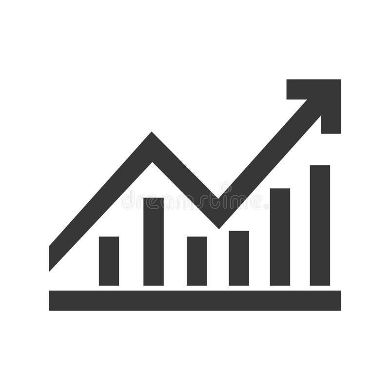 Vector Illustration of Business Graph with Arrow Stock Vector ...
