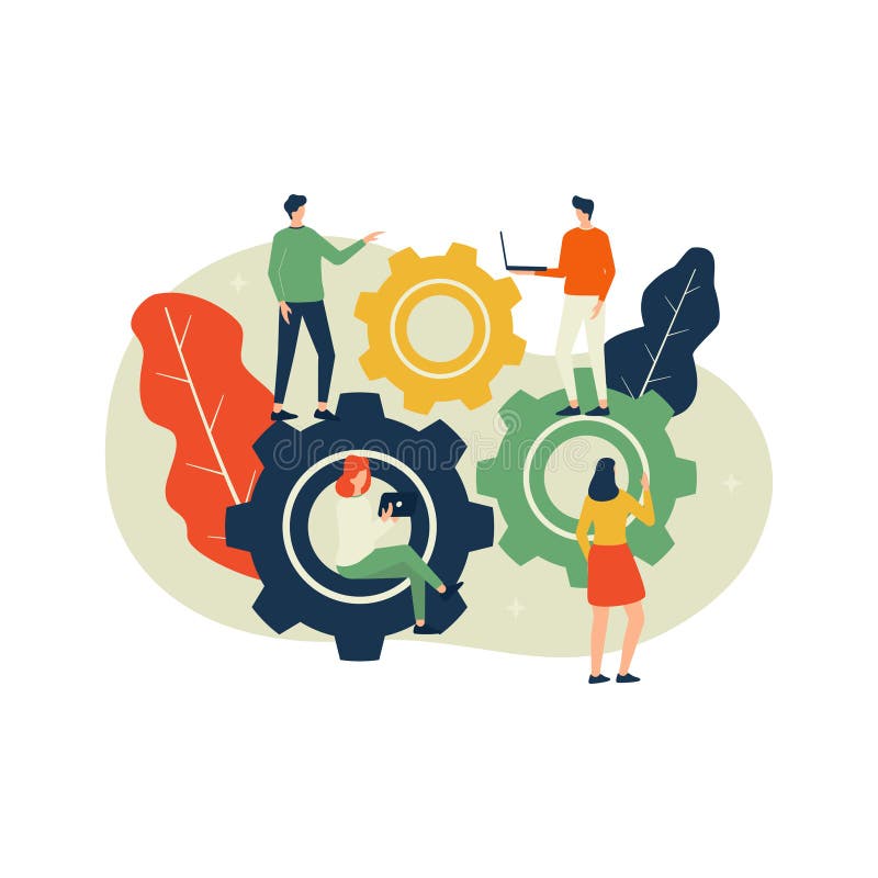 Vector Illustration, Business Teamwork Concept, Problem Solving Stock ... Vector Illustration, Business Teamwork Concept, Problem Solving Stock ...