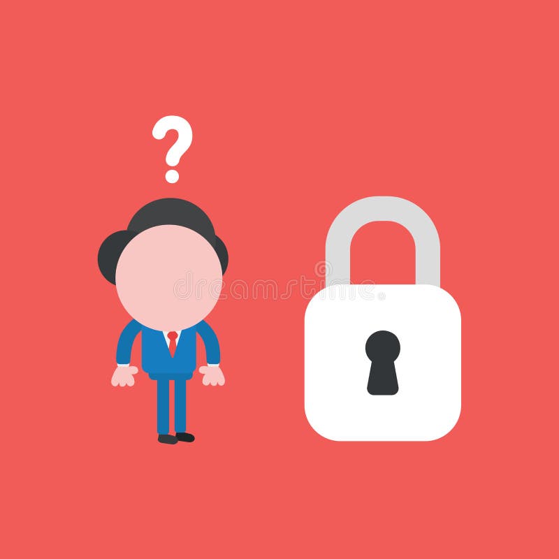 Vector Illustration of Businessman Character Confused with Question ...