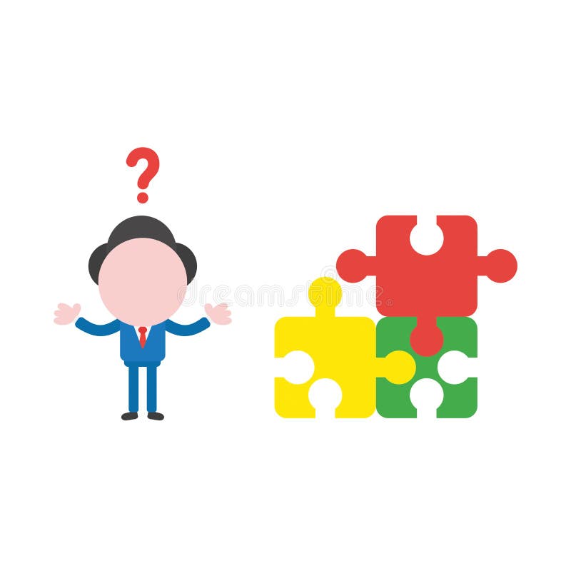 Confused Puzzle Piece Stock Illustrations – 106 Confused Puzzle Piece ...