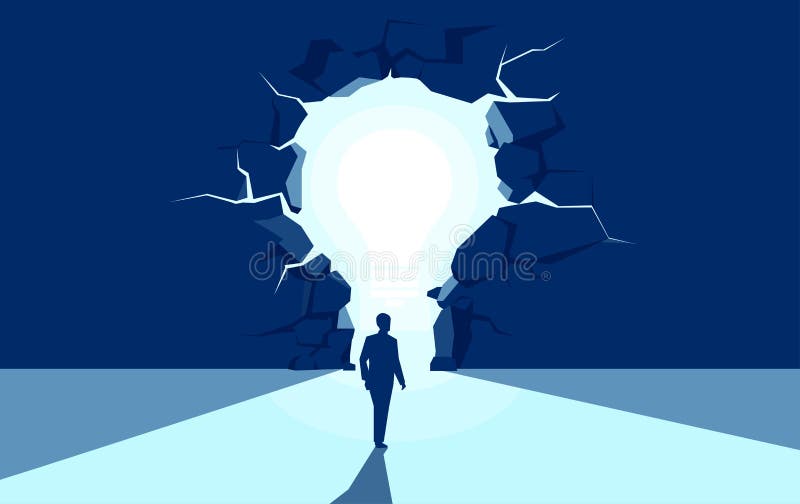 Man Finding Solution and Idea Stock Illustration - Illustration of ...