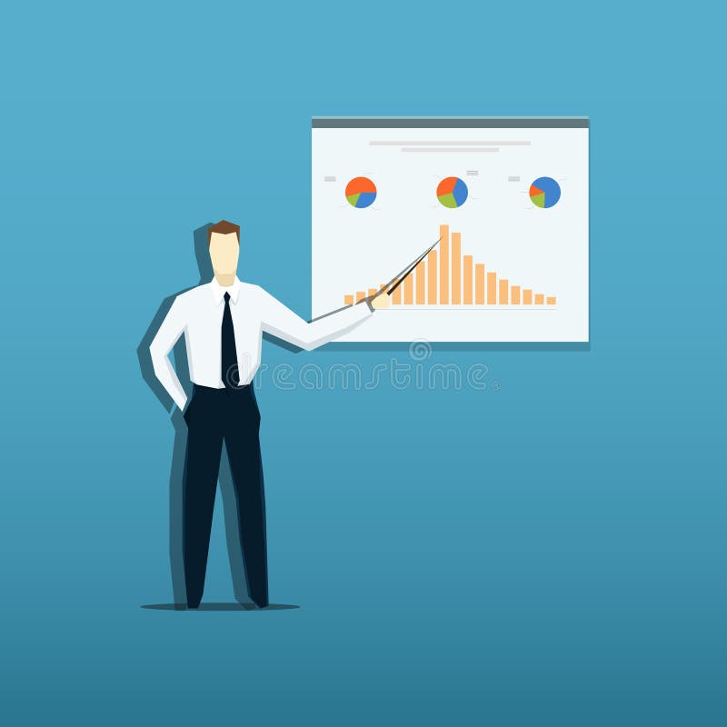 Businessman Giving a Presentation Stock Vector - Illustration of ...