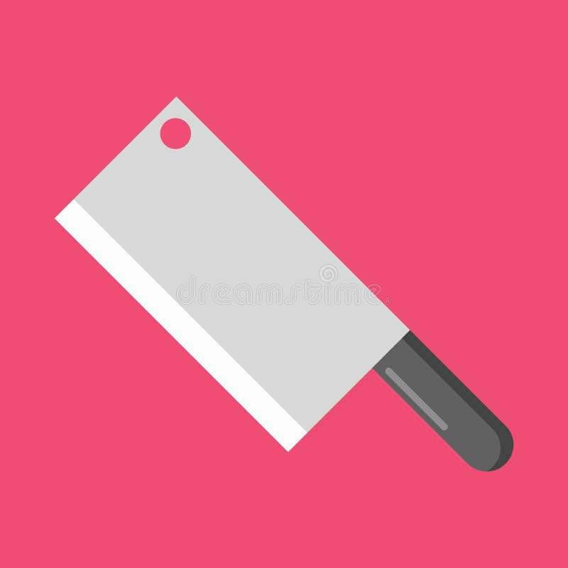 Vector Illustration of Butcher Knife, Suitable for Menu Design Stock ...