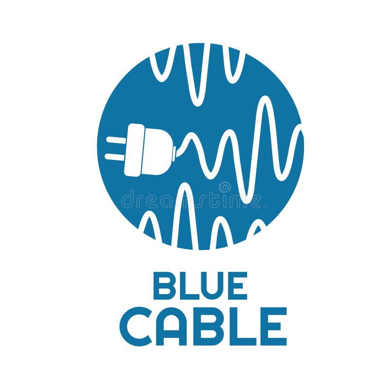 Blue Electrical Cable Logo Concept Design Vector Stock Vector ...