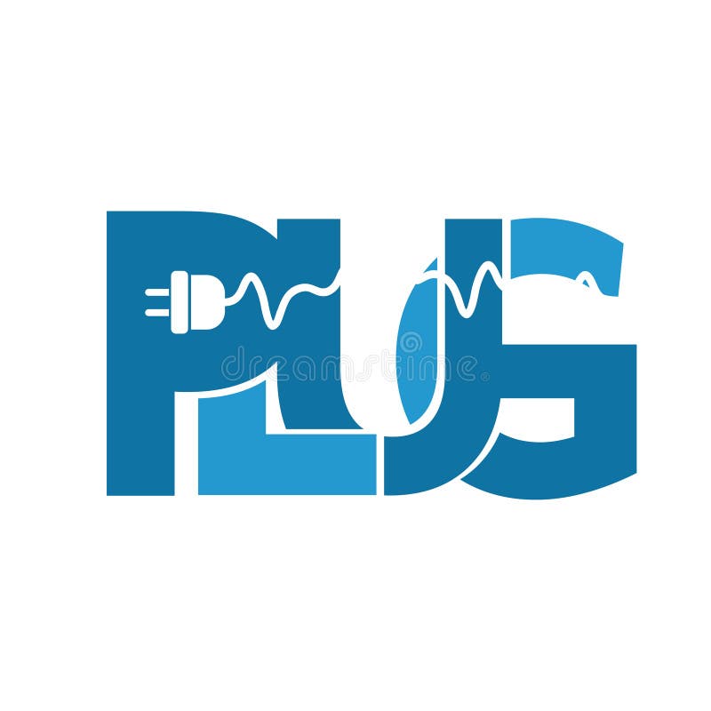 Blue Electrical Cable Logo Concept Design Vector Stock Vector ...