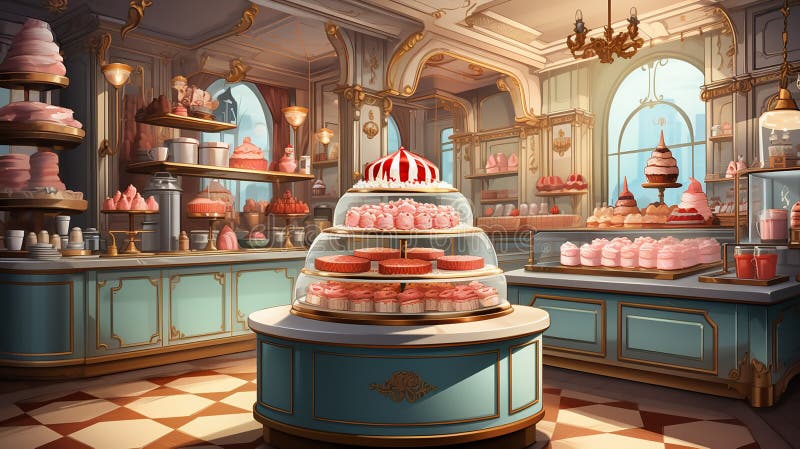 Ector Illustration of Cake Shop Stock Illustration - Illustration of ...