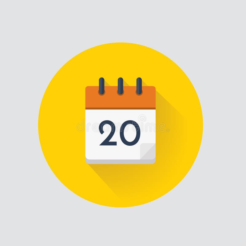 Vector Calendar day 20. stock illustration. Illustration of holiday ...