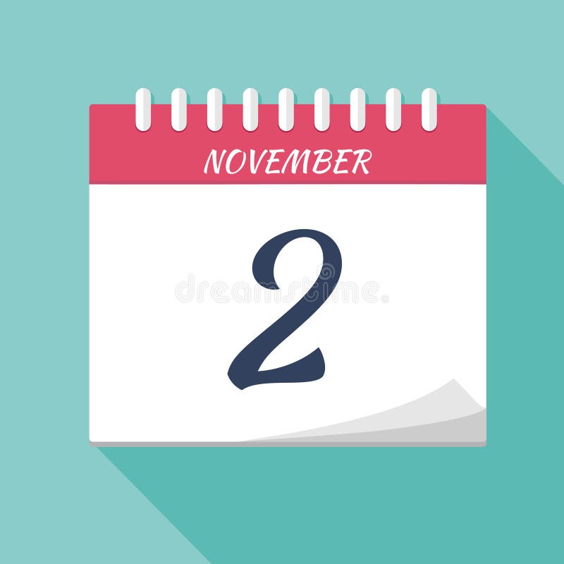 Vector Illustration. Calendar Icon. Calendar Date - November 2 ...