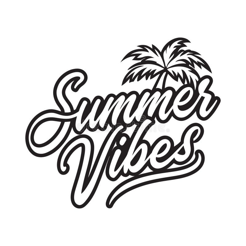 Vector Illustration, Calligraphy Lettering Text Composition of Summer ...