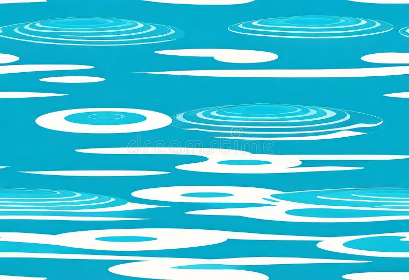 Vector Illustration, Calm Transparent Water Surface with Intricate ...