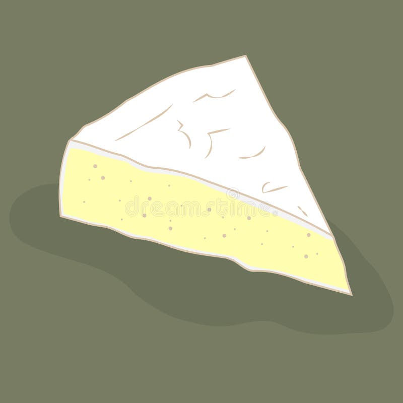 Piece Cheese Camembert. Vector Illustration Stock Vector - Illustration ...